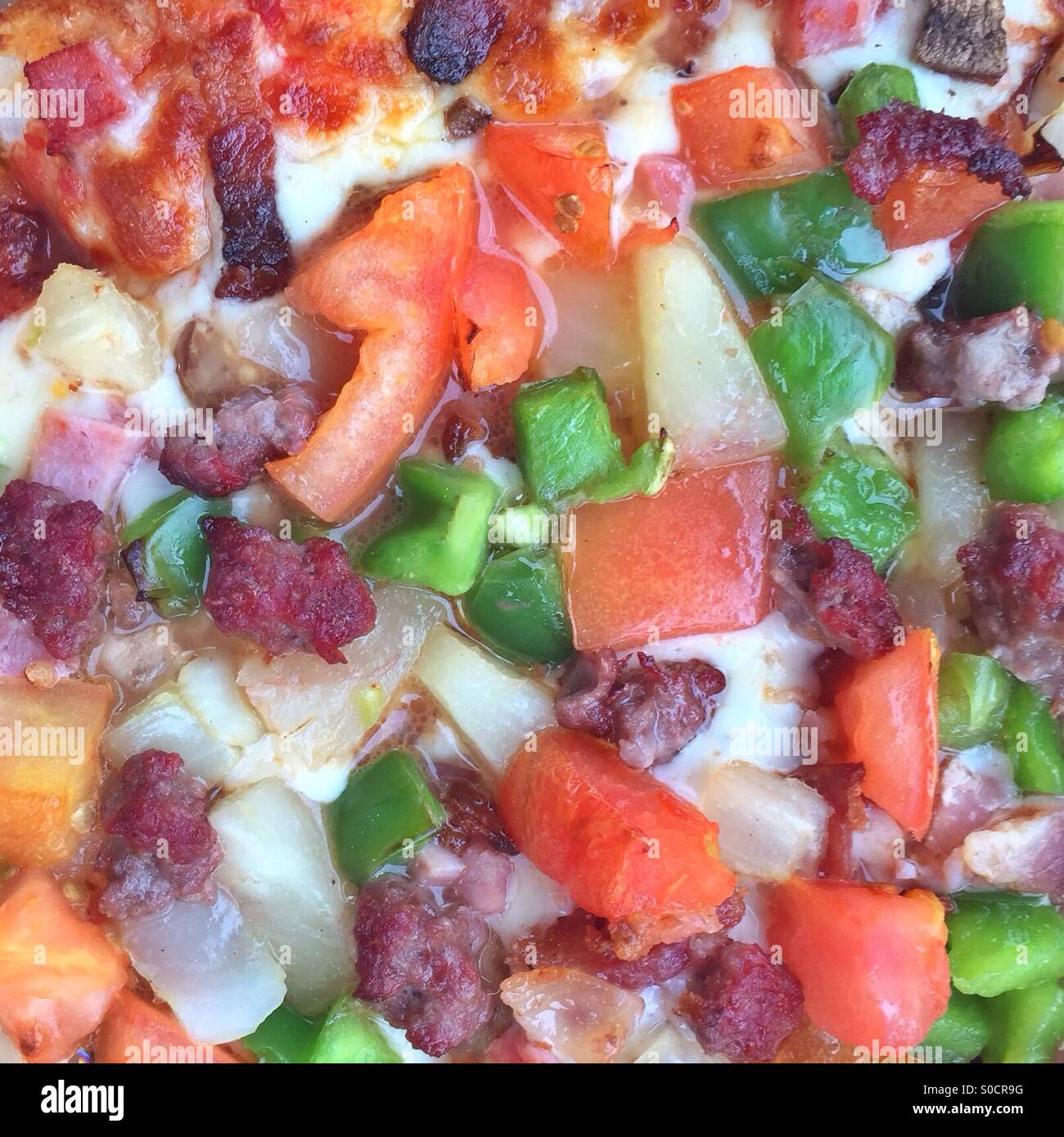 Pizza loaded with all the toppings Stock Photo - Alamy