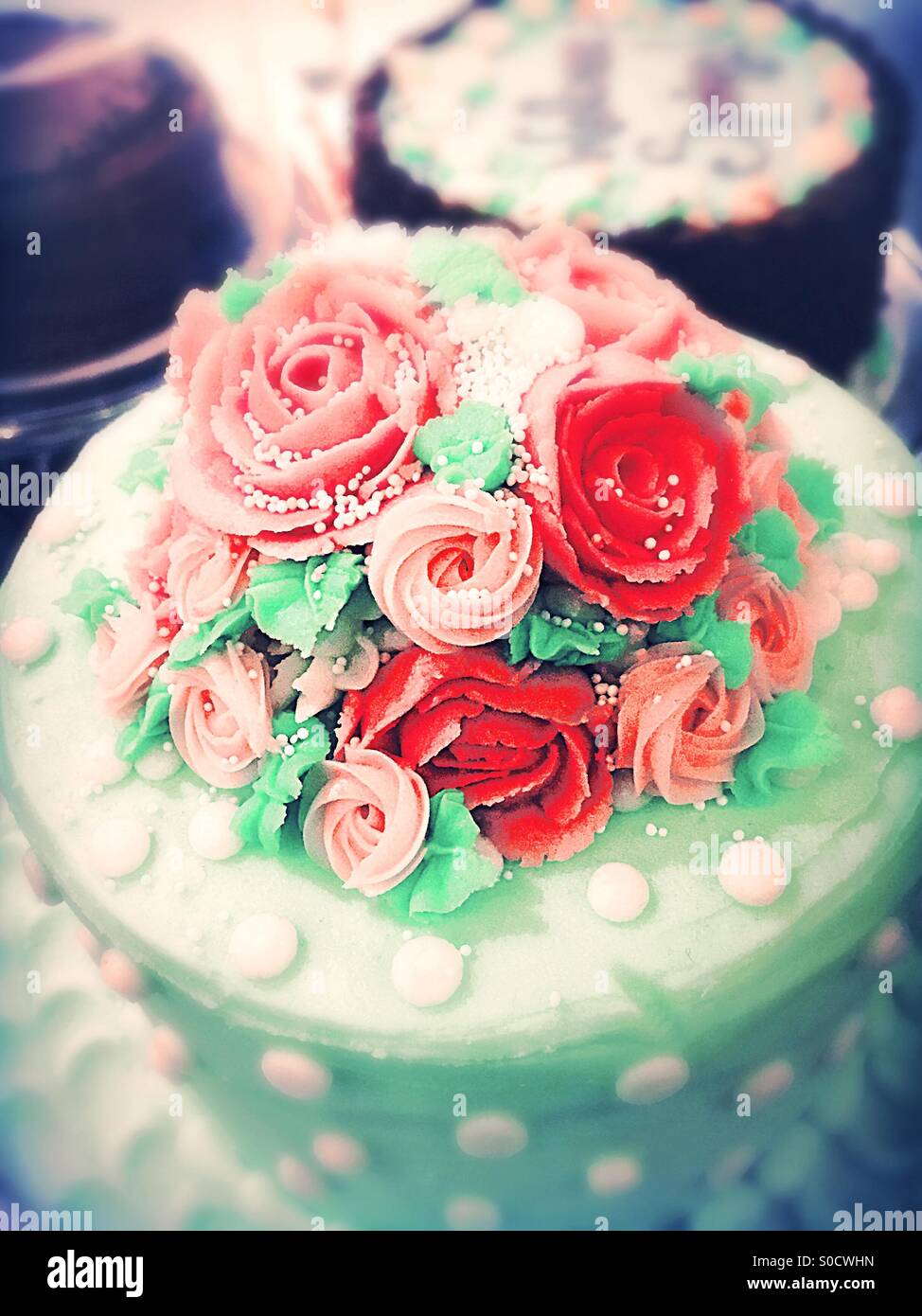 Cake with icing Stock Photo - Alamy