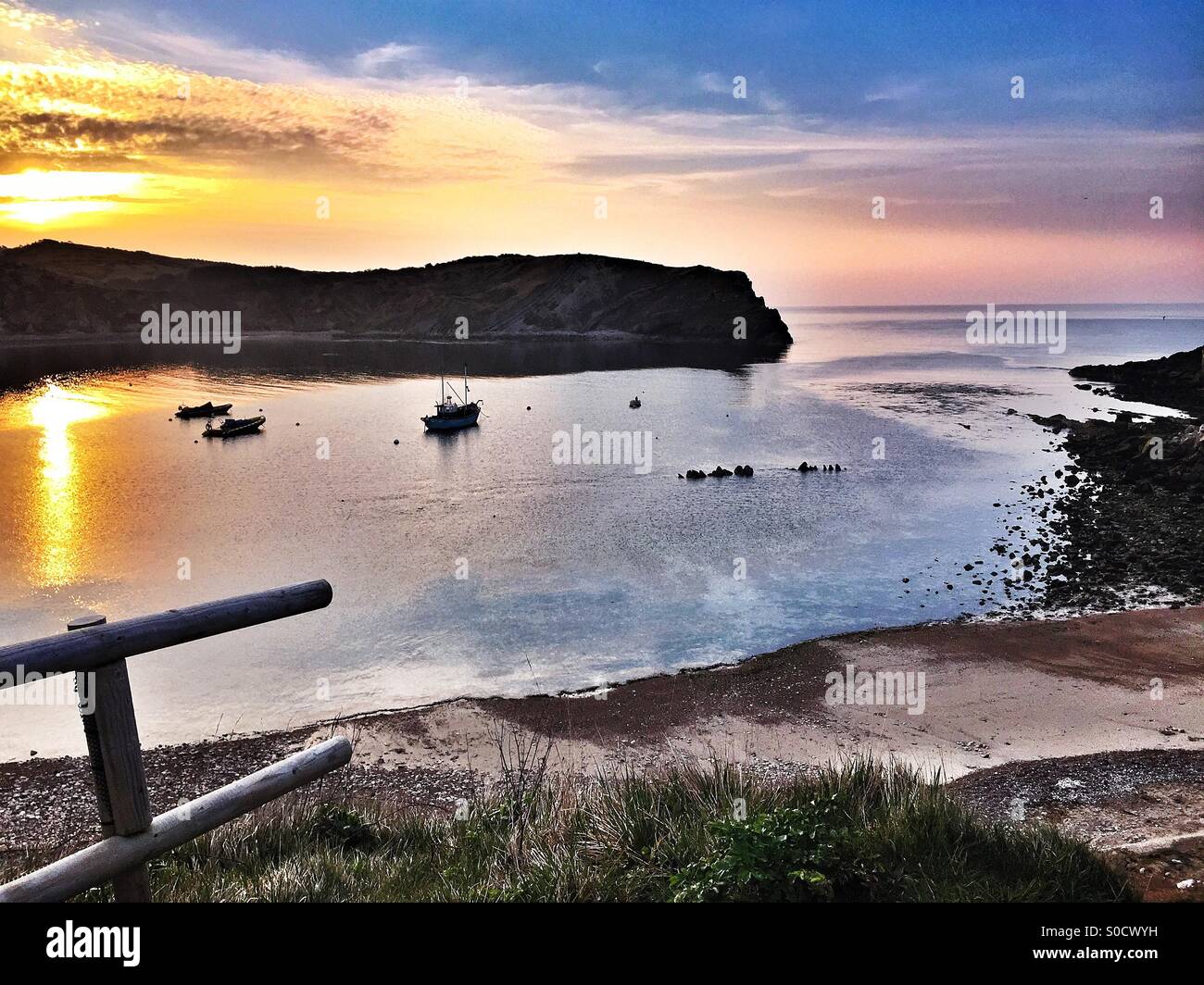 Lulworth cove bay hi-res stock photography and images - Alamy