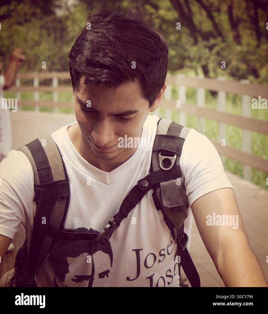 A guy riding a bike Stock Photo - Alamy