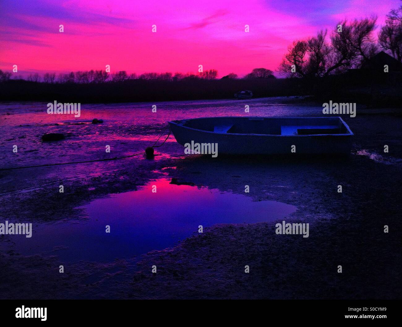 Pink marsh sunset hi-res stock photography and images - Alamy