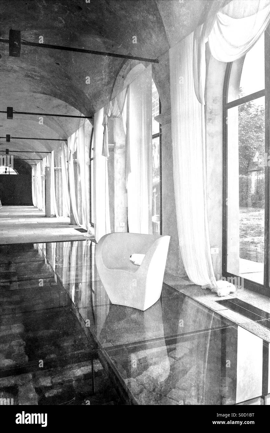 Interior location Black and White Stock Photos & Images - Alamy