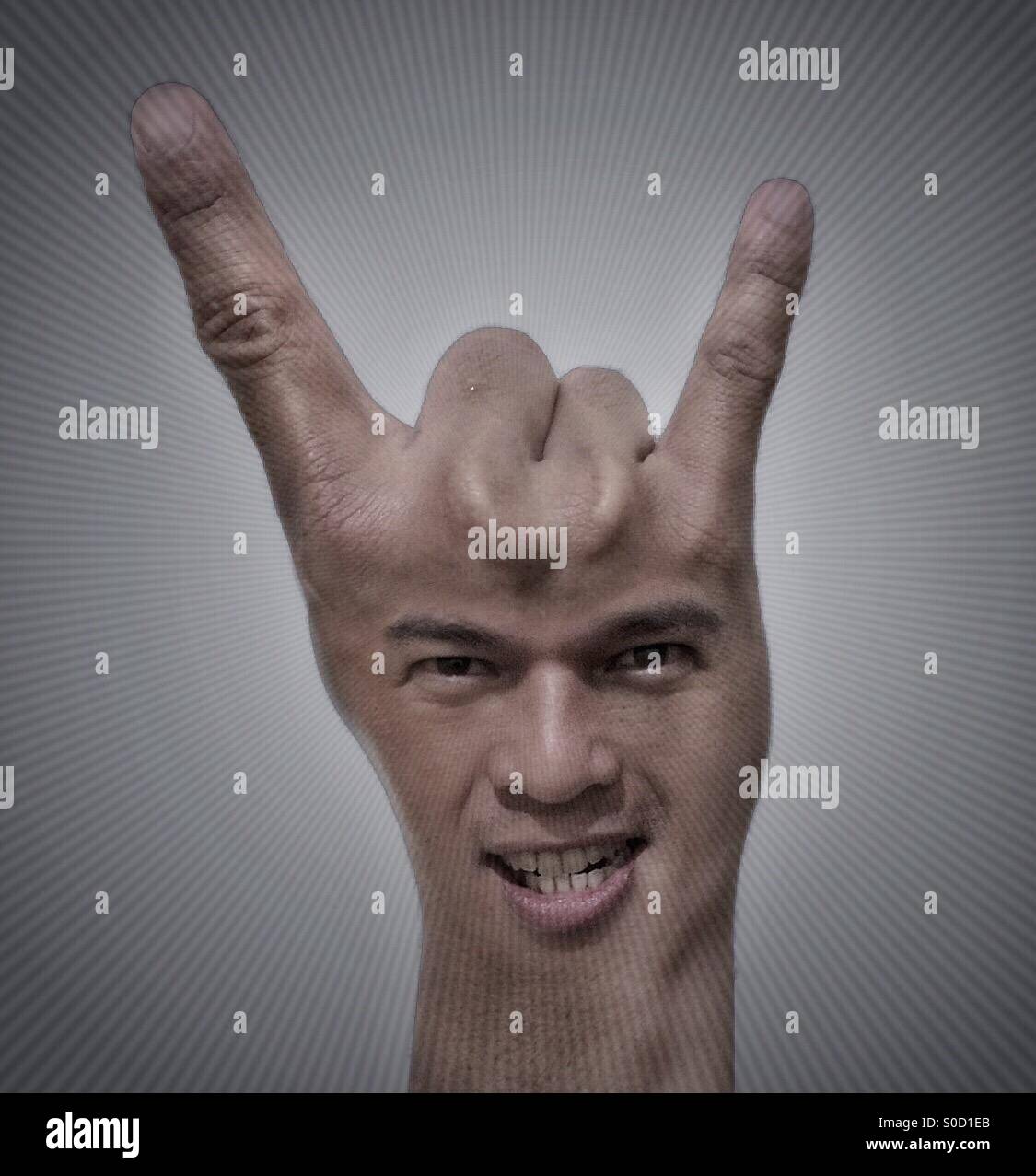 Rock N Roll Horns High Resolution Stock Photography and Images - Alamy