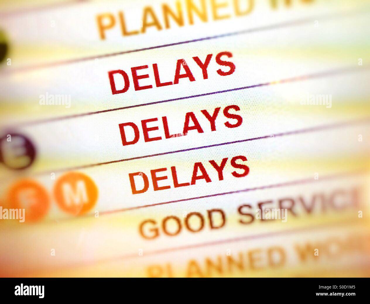 Subway schedule, NYC Stock Photo - Alamy