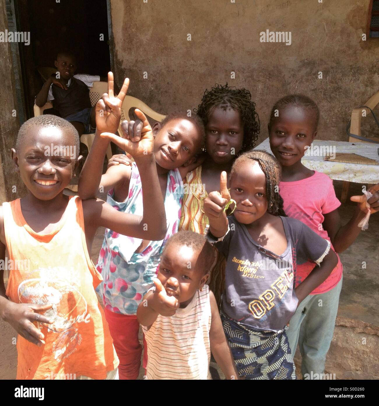 Kids in a Senegalese village Stock Photo - Alamy