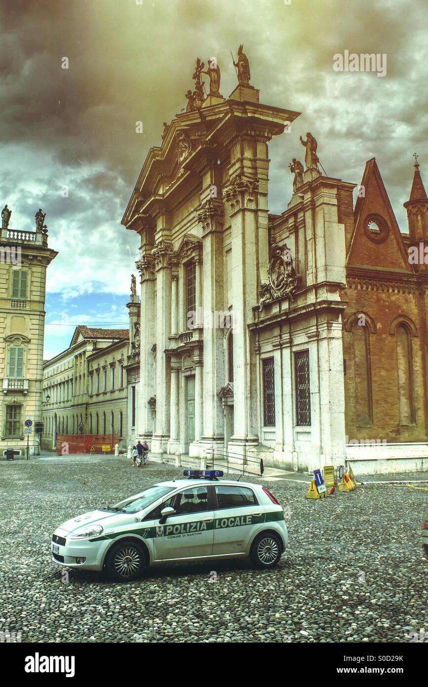 Police patrol in Mantua Italy Stock Photo - Alamy