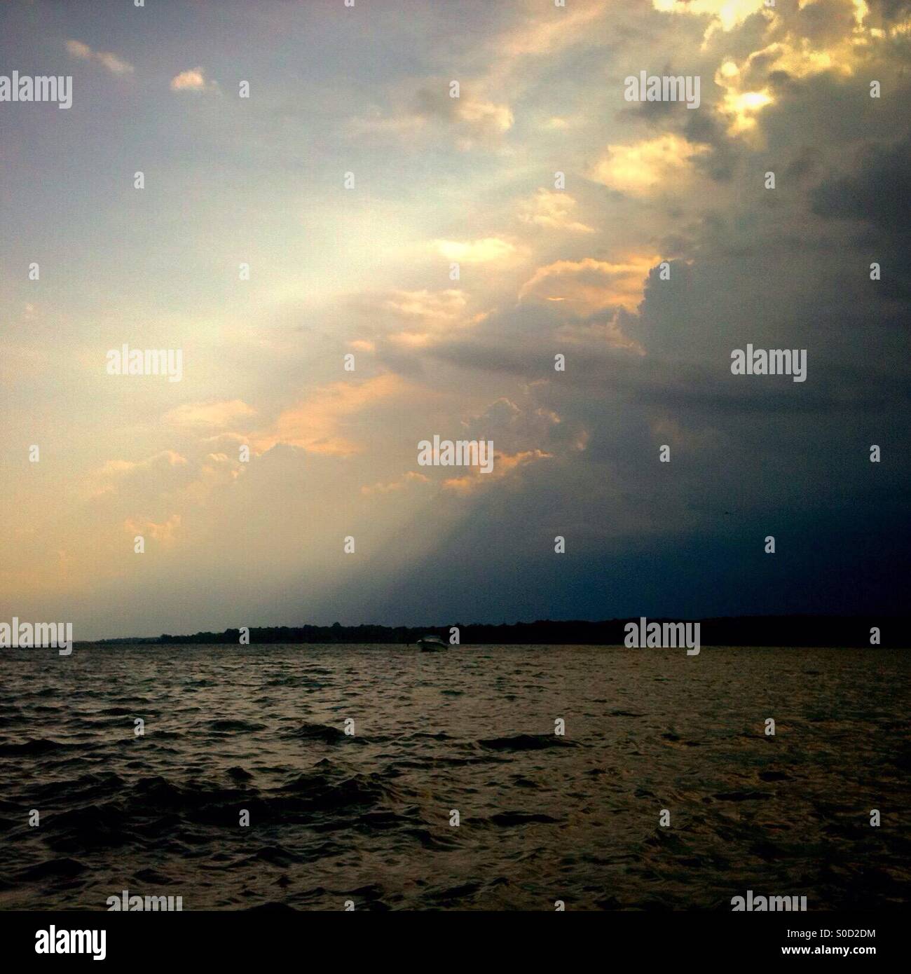 Storm moving in across the bay Stock Photo - Alamy