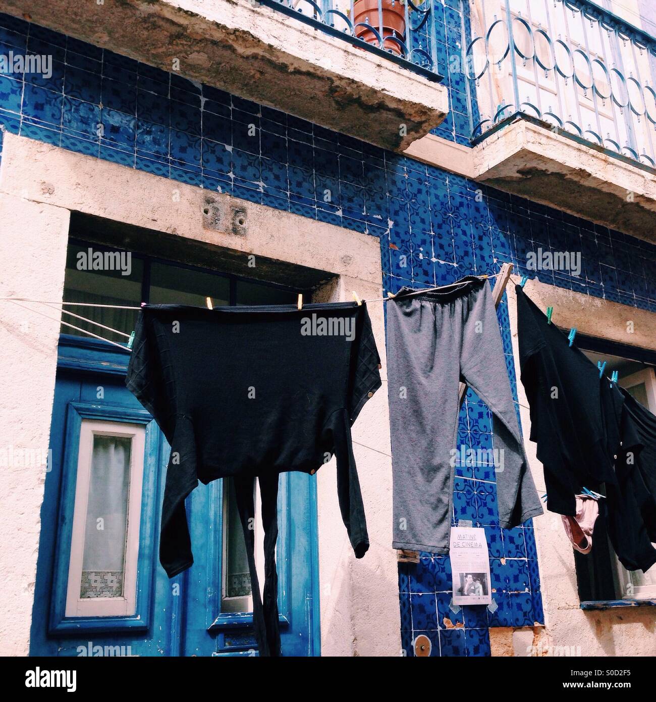 Washing line: Lisbon Stock Photo - Alamy