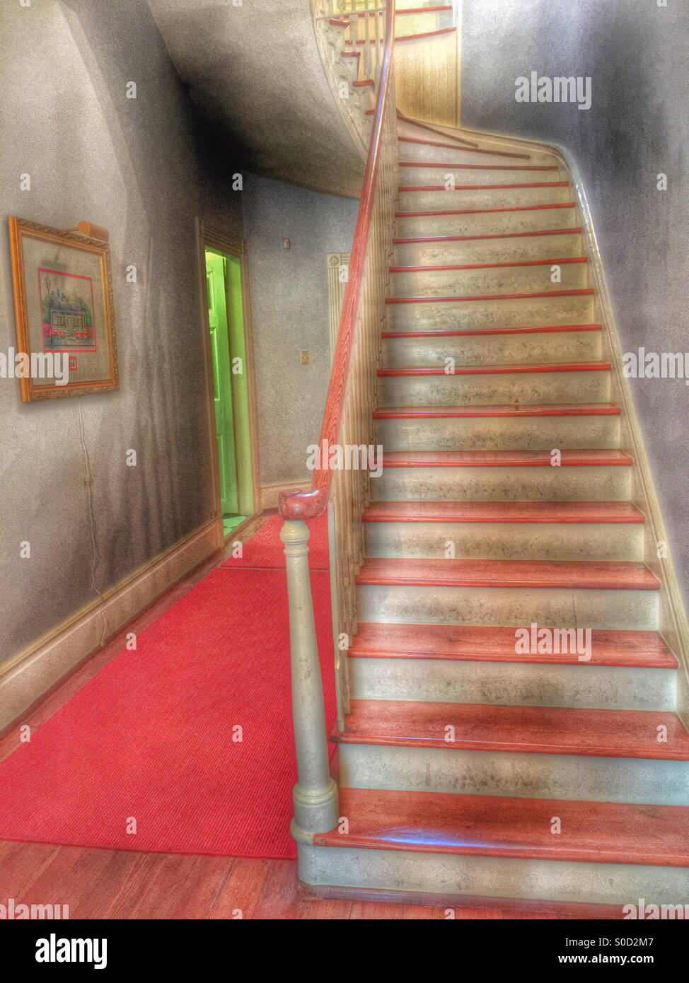 Stairs to second floor Stock Photo - Alamy
