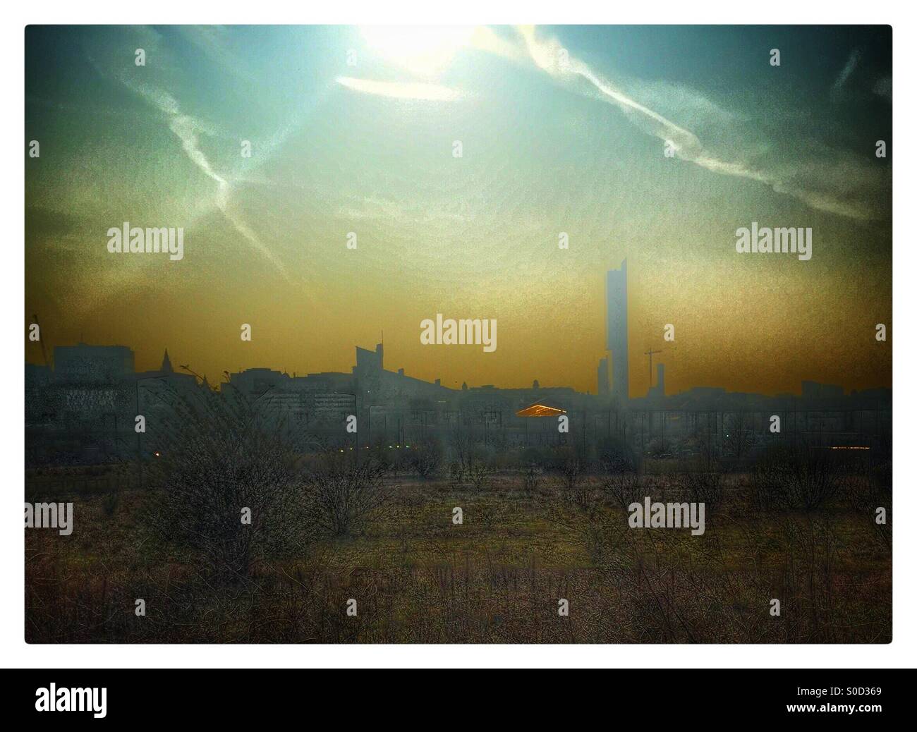 Manchester skyline sunset hi-res stock photography and images - Alamy