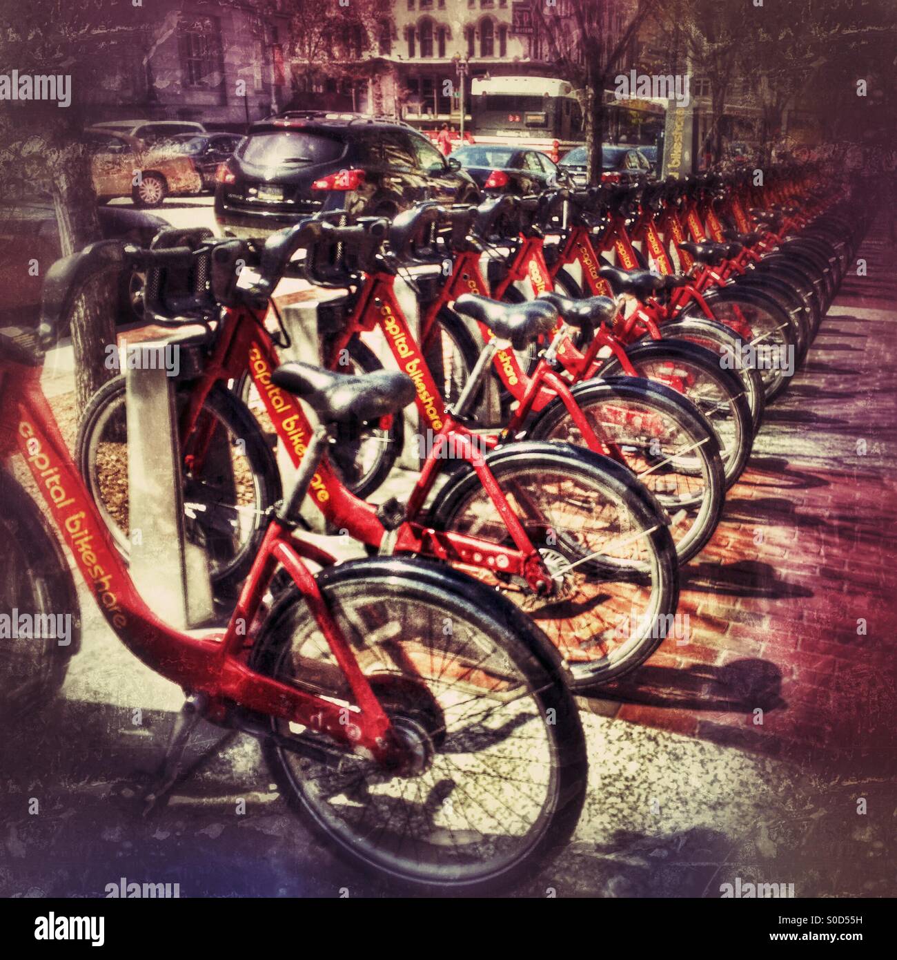Capitol Bikeshare rack - Washington, DC Stock Photo - Alamy