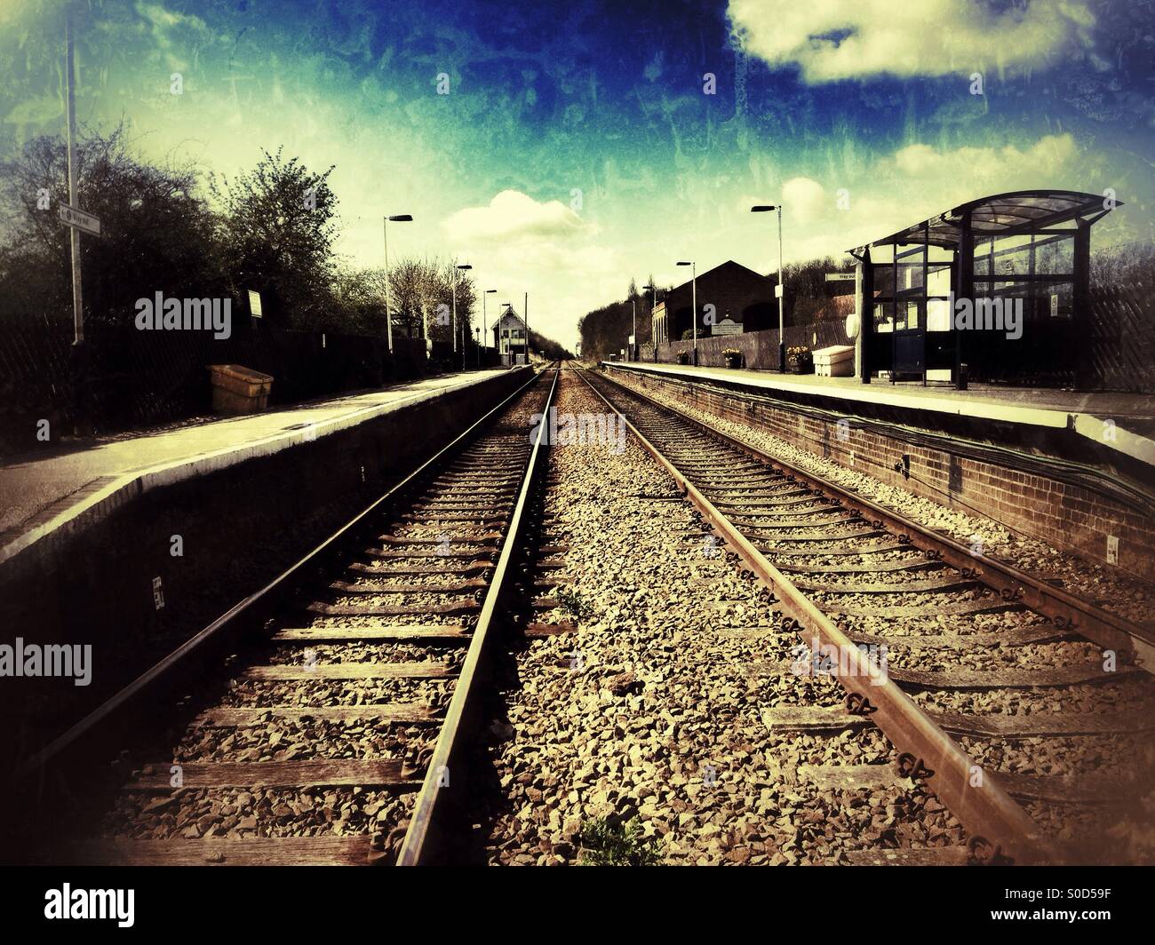 Rural railway station. Ancaster, Lincolnshire, England Stock Photo - Alamy