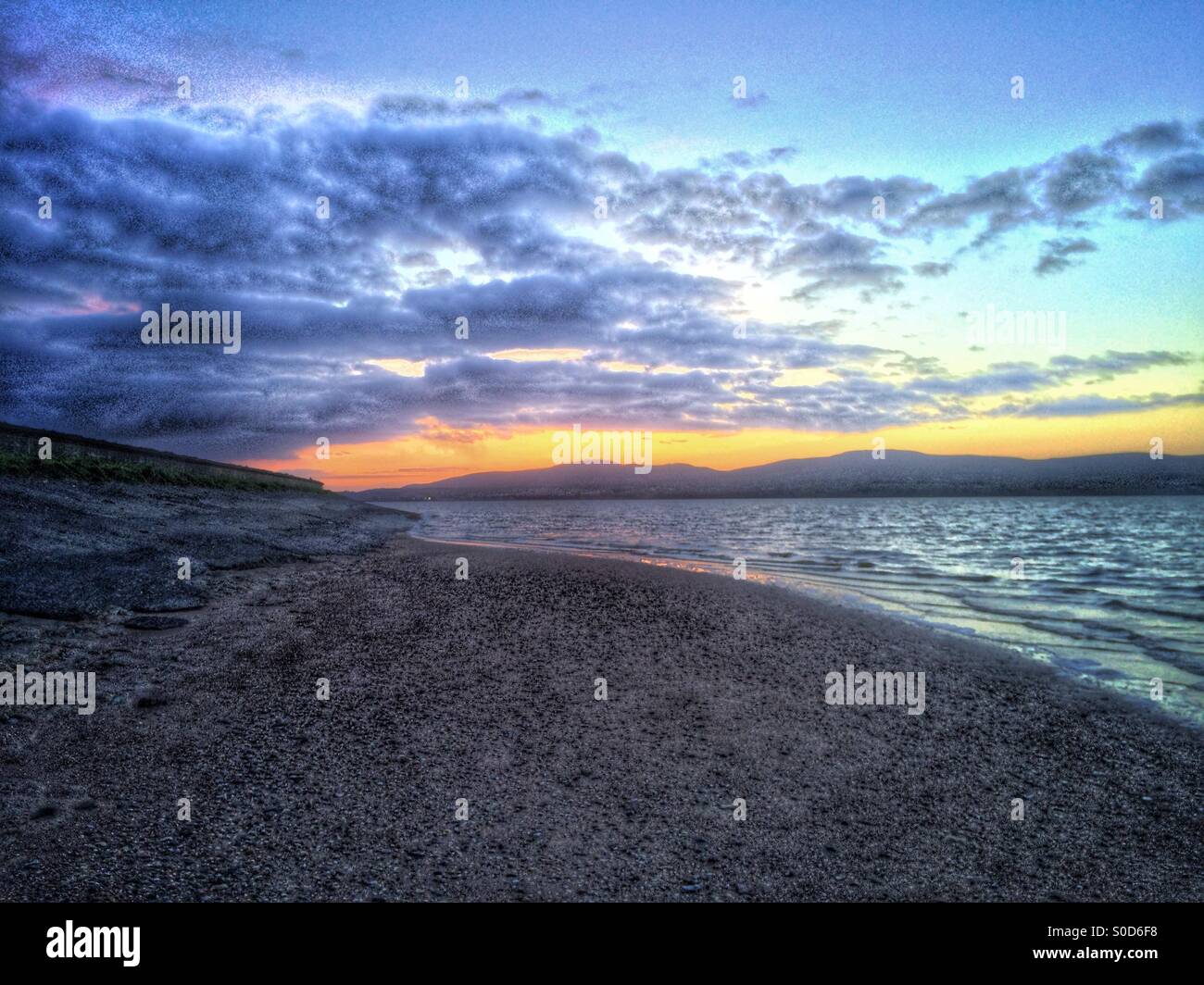 Sunset over Lough Foyle, Derry, Northern Ireland Stock Photo - Alamy