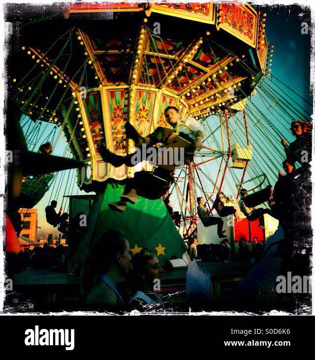 Fair fairground ride swing hi-res stock photography and images - Alamy