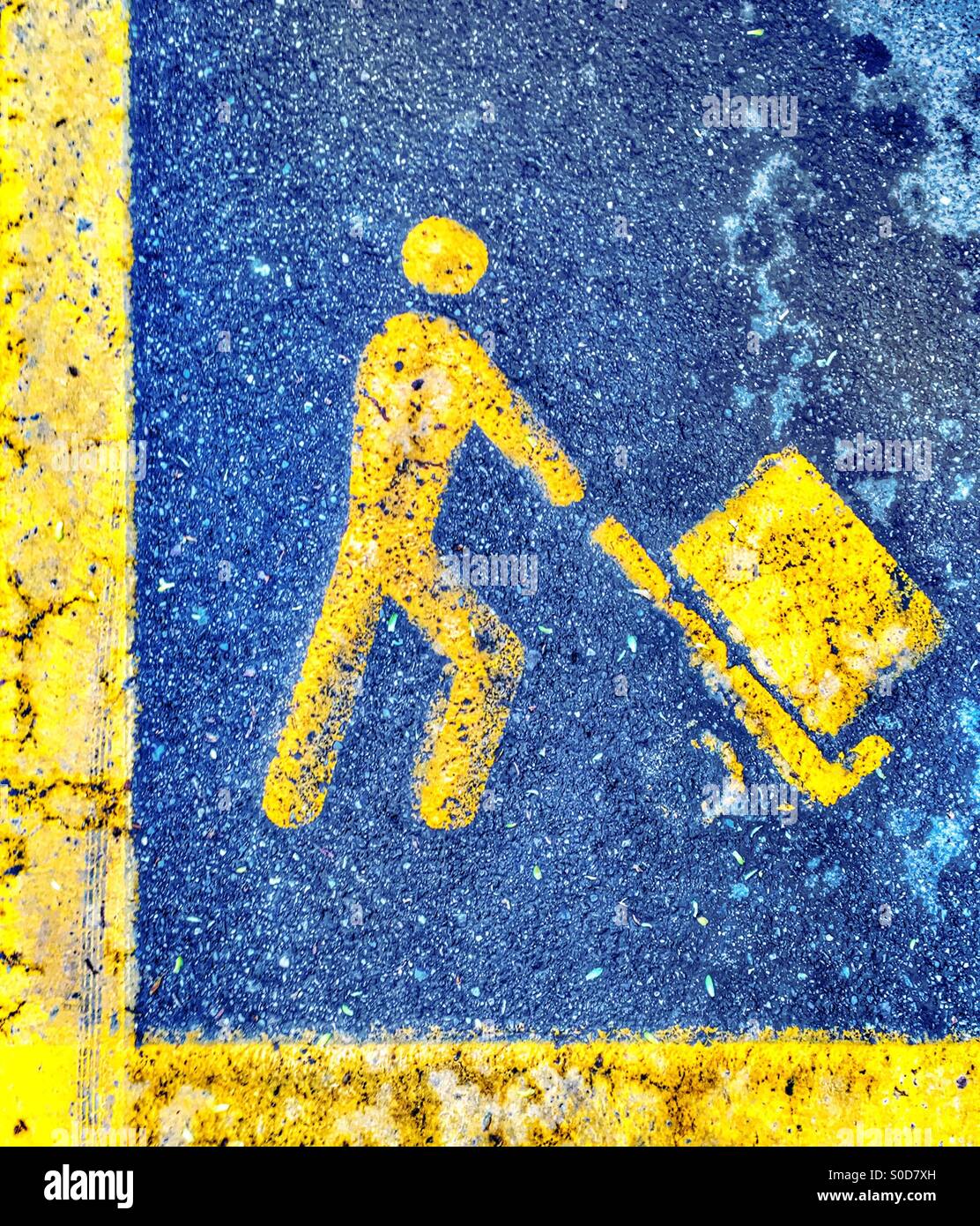 Man cargo unloading loading parking area Stock Photo - Alamy