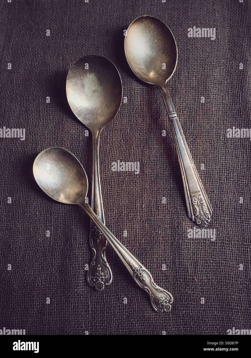 Old spoons hi-res stock photography and images - Alamy