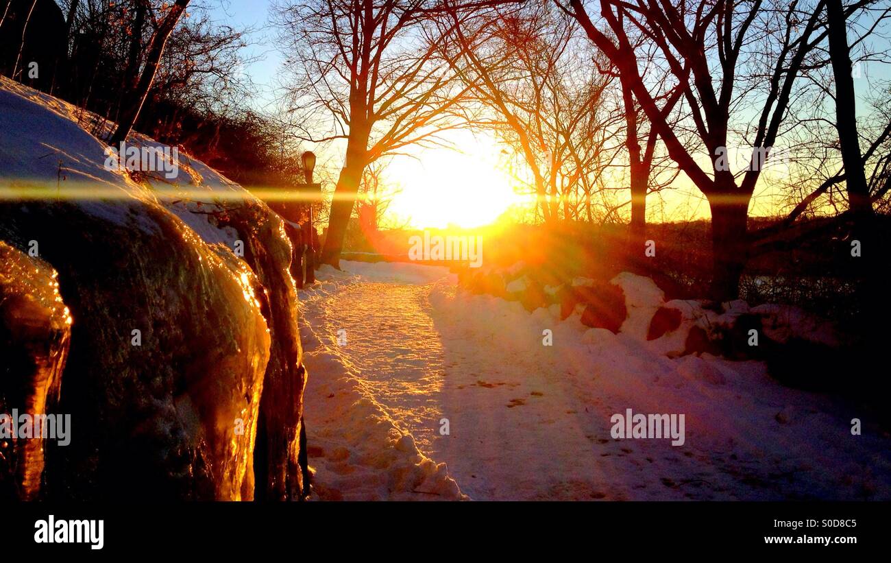 New york beautiful sunset hi-res stock photography and images - Alamy
