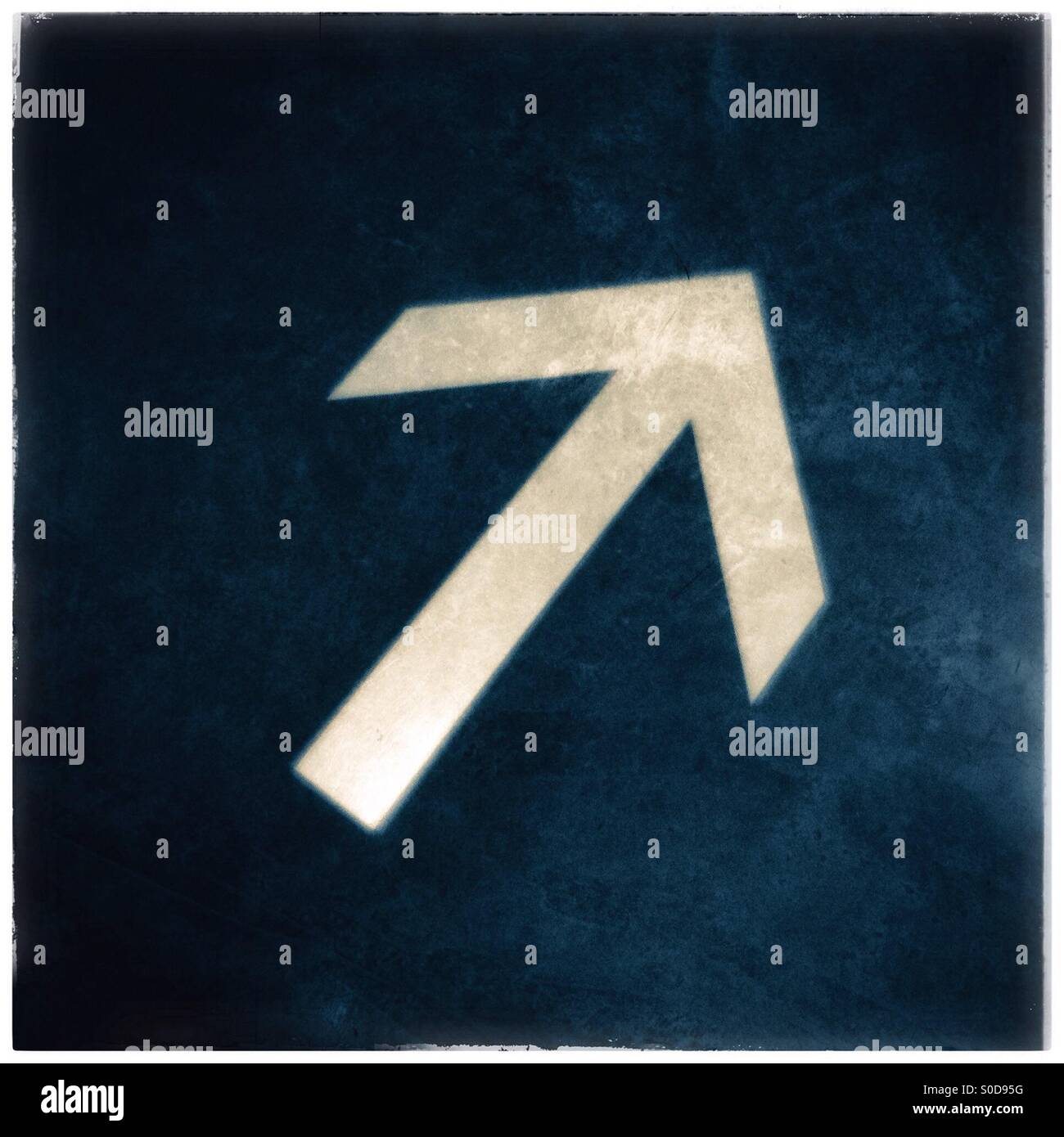 White up arrow Stock Photo - Alamy