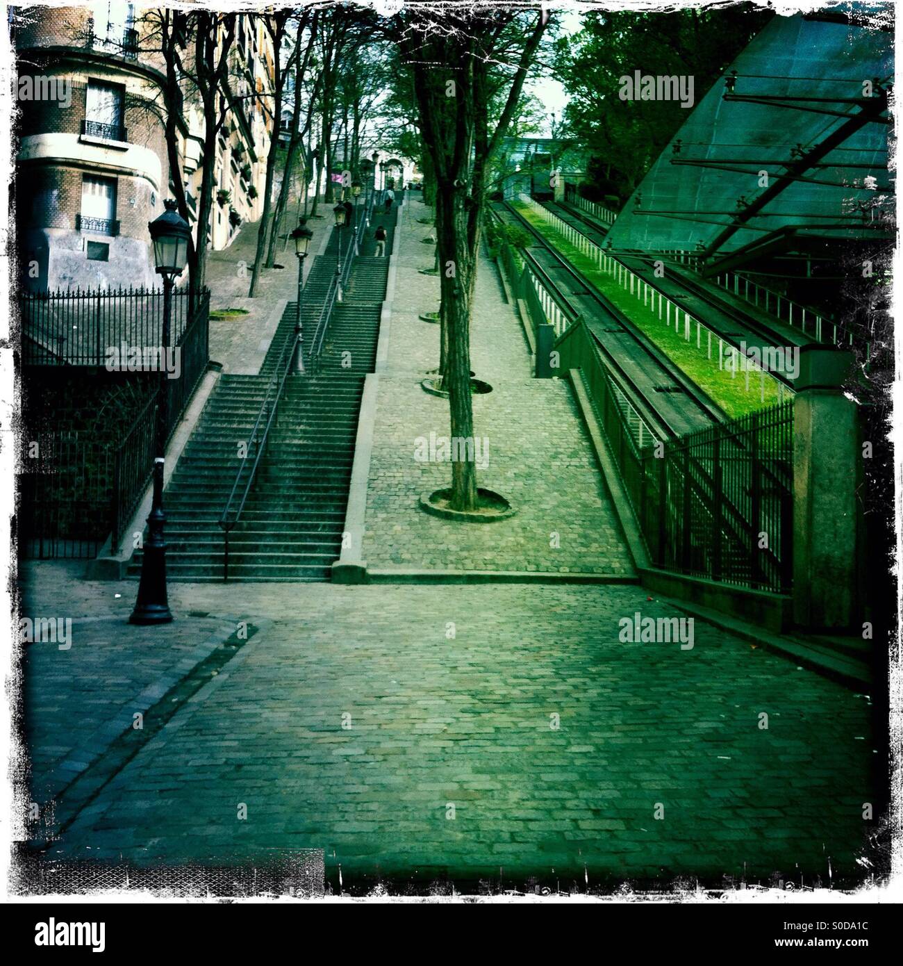 Paris steep steps hi-res stock photography and images - Alamy