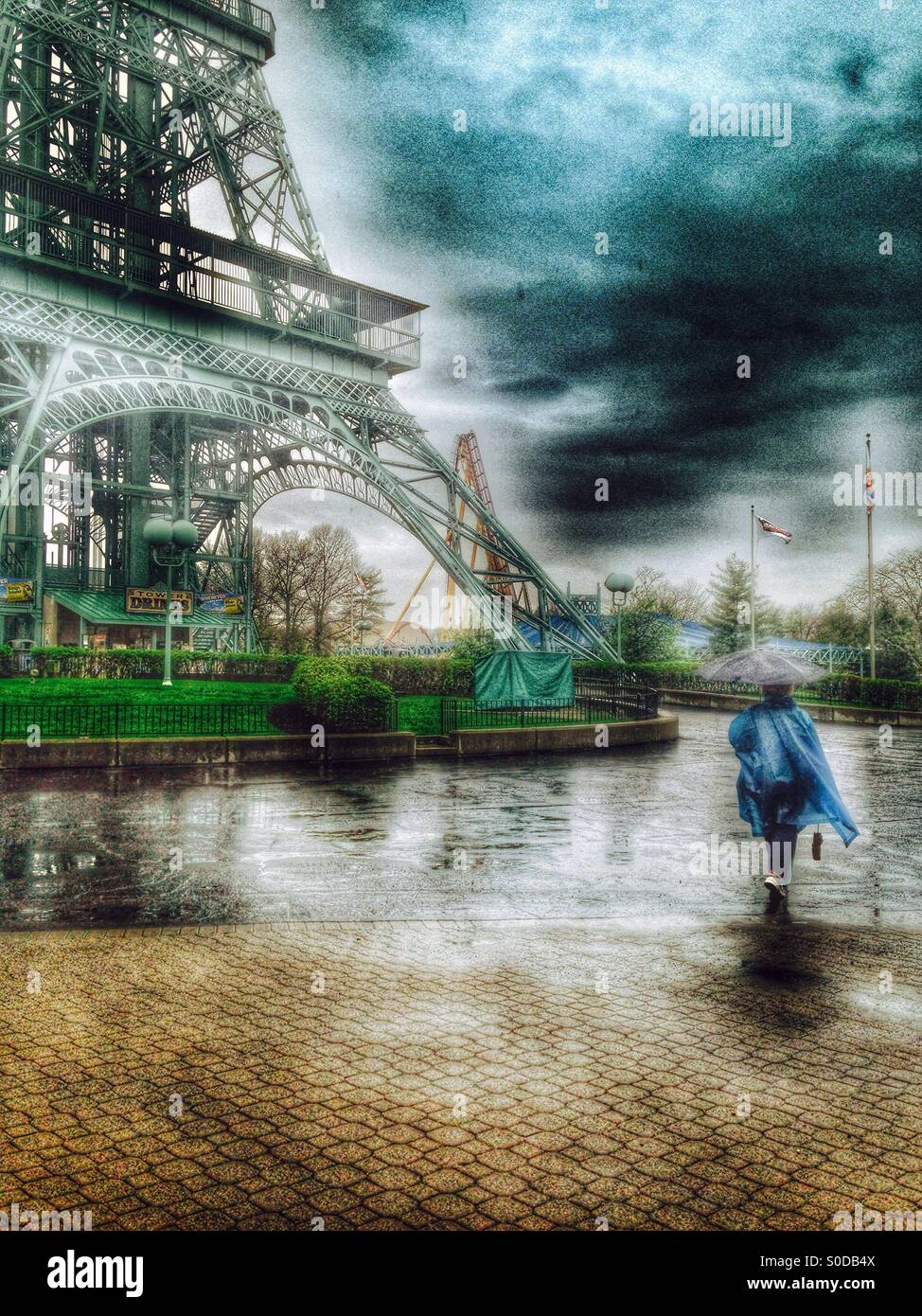 A rainy day at Kings Island (3 Stock Photo - Alamy