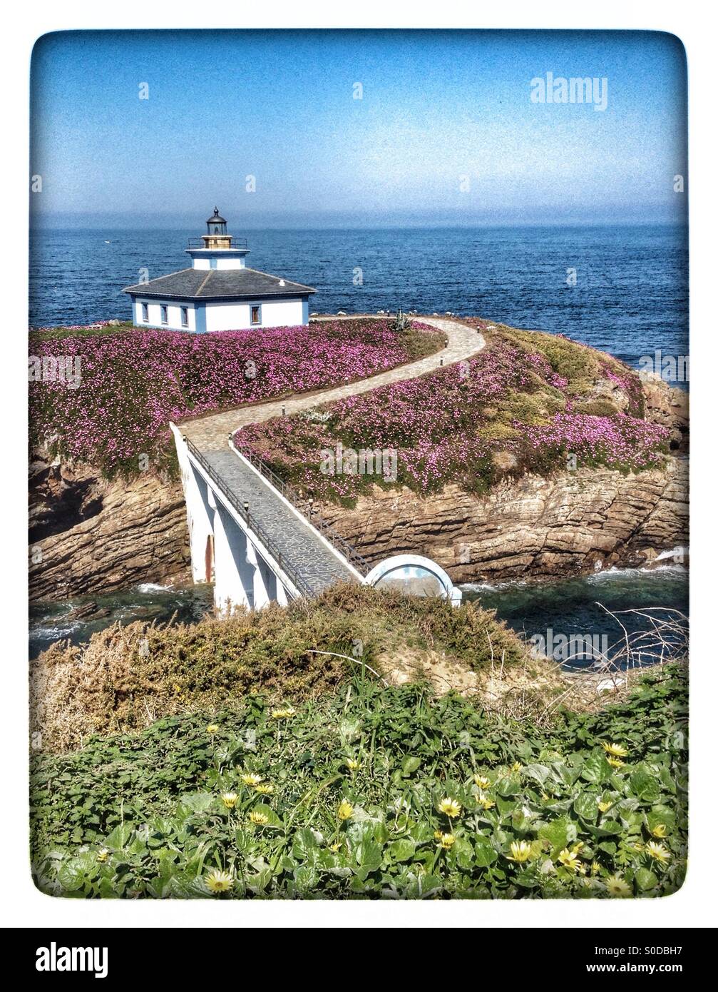 Lighthouse in Ribadeo, Spain Stock Photo - Alamy