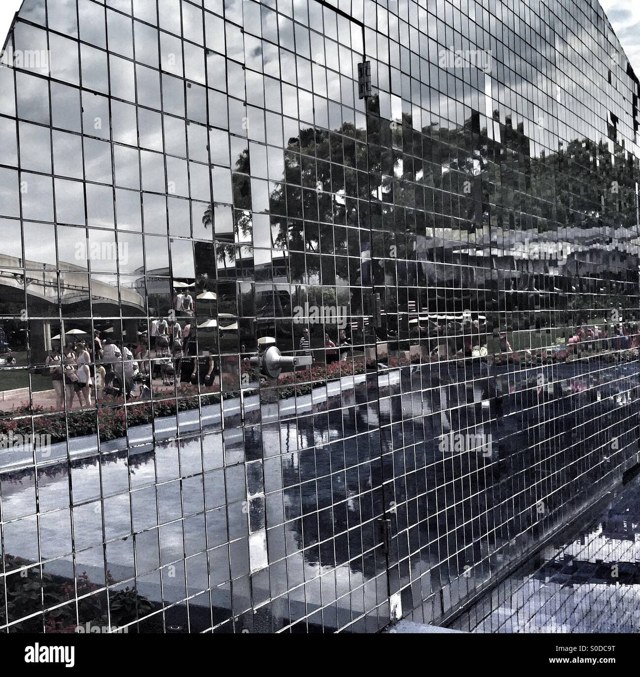 Square mirrors wall reflections Stock Photo - Alamy