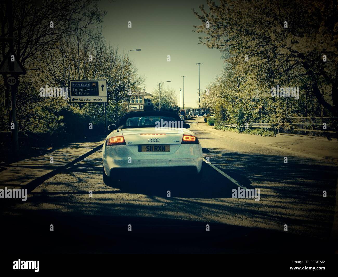 In the car on the way to work Stock Photo - Alamy