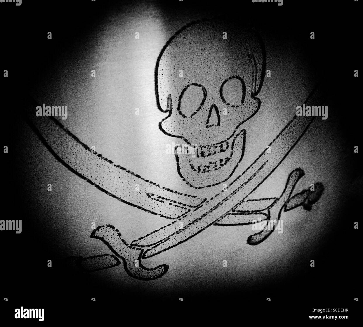 Sign of a pirate Stock Photo - Alamy