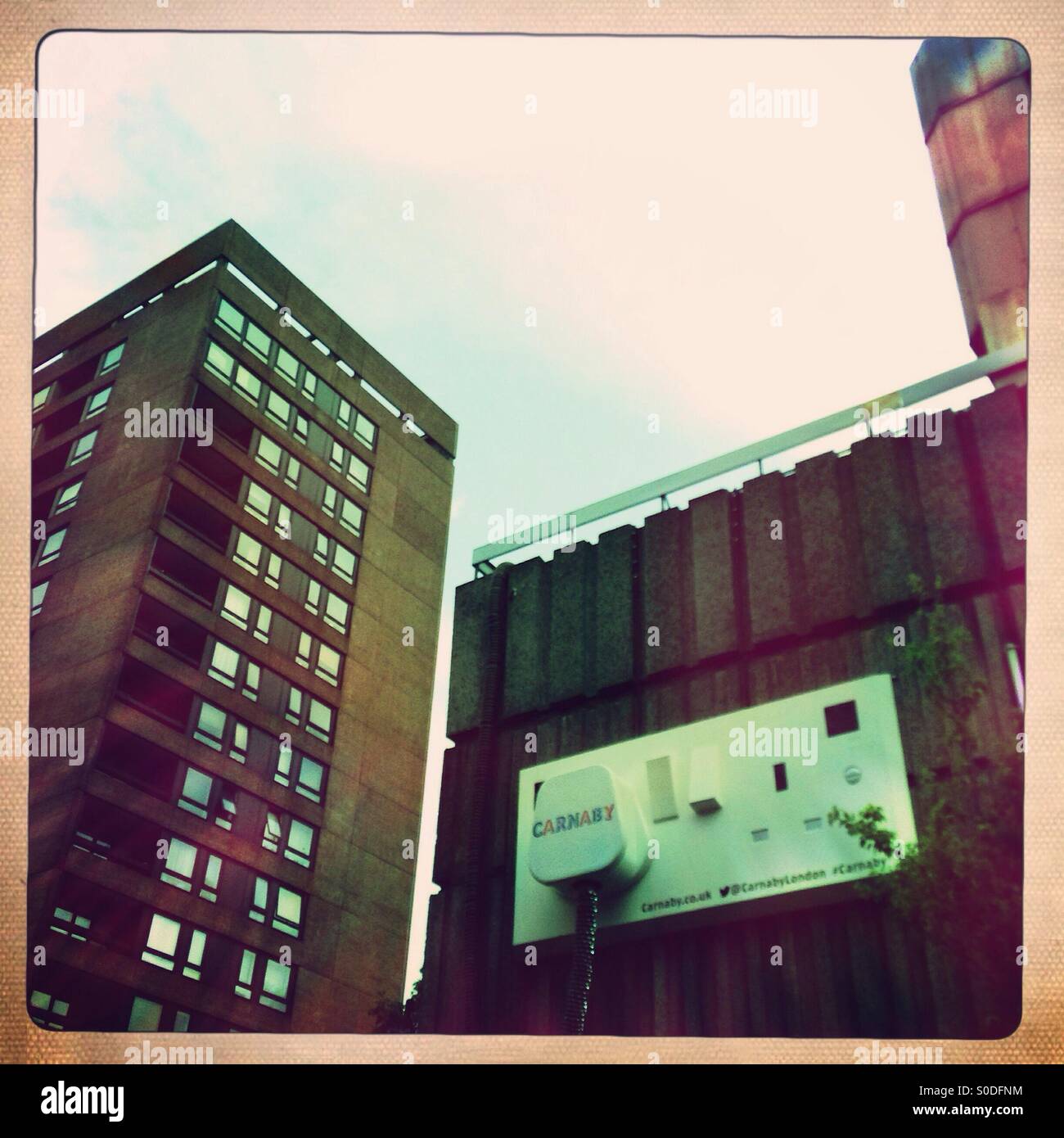 Tower block and isn't plug & socket near Carnaby street, London Stock ...