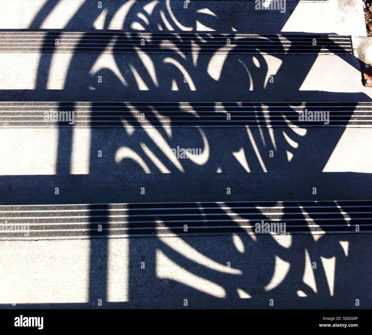Shadows on the stairs Stock Photo - Alamy