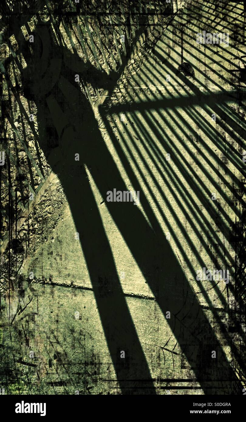 Tall Shadows, Grungy Lines, And Textures Stock Photo - Alamy