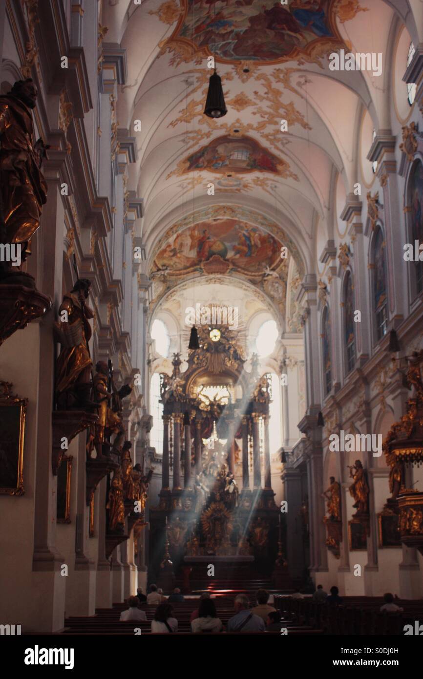 Light in a church Stock Photo - Alamy