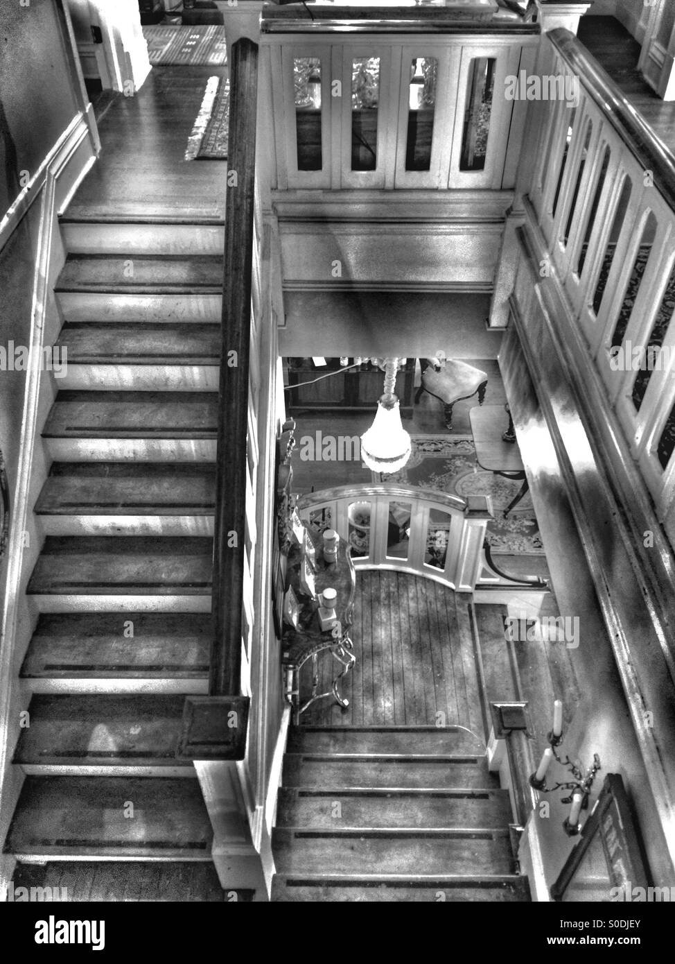 Second floor stairs Stock Photo - Alamy