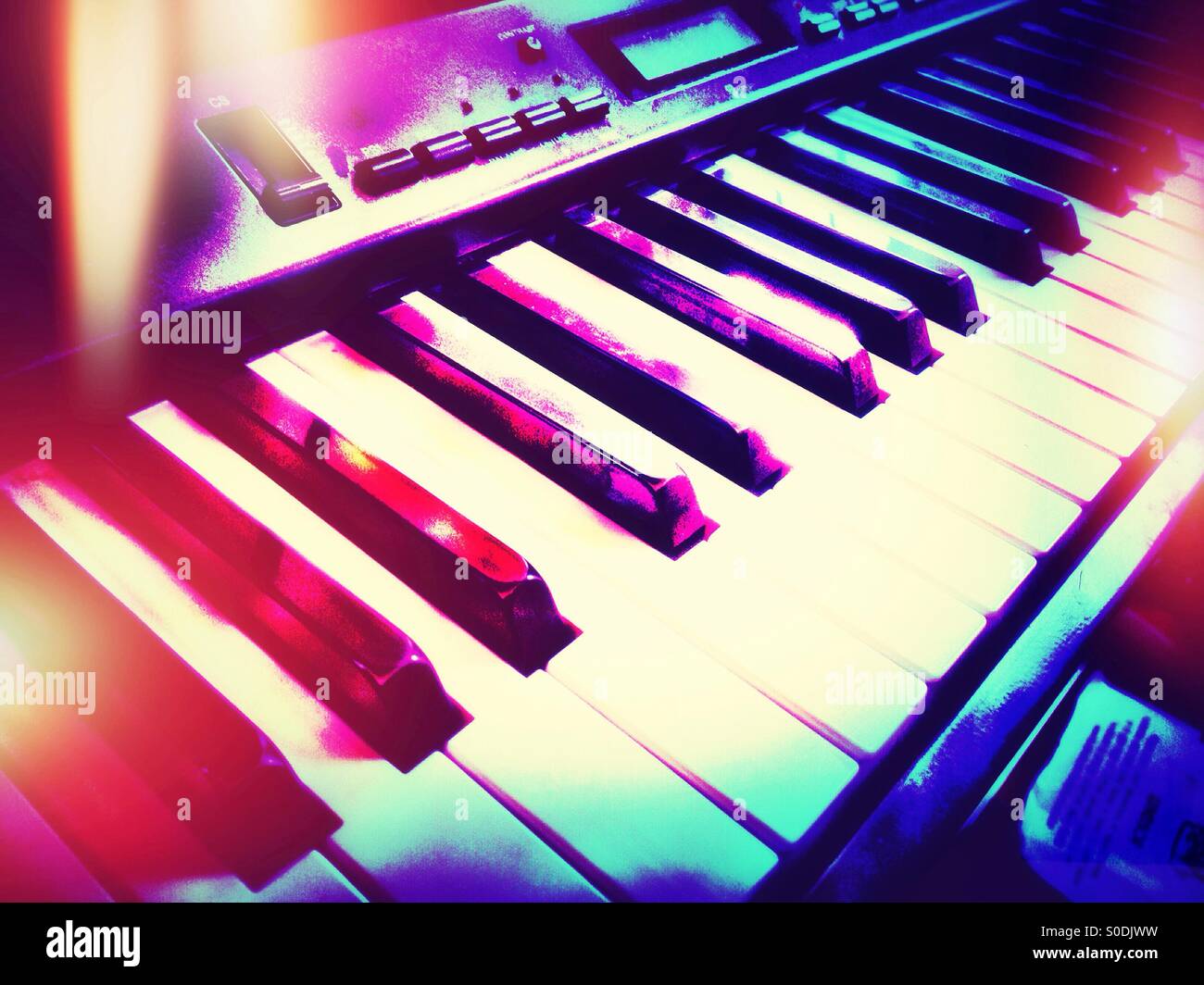 An electric piano keyboard Stock Photo - Alamy