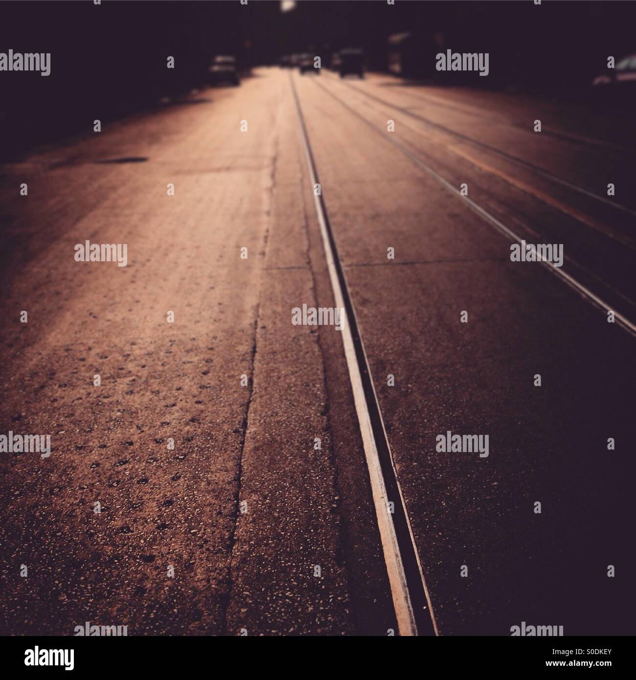 Empty tram lines hi-res stock photography and images - Alamy