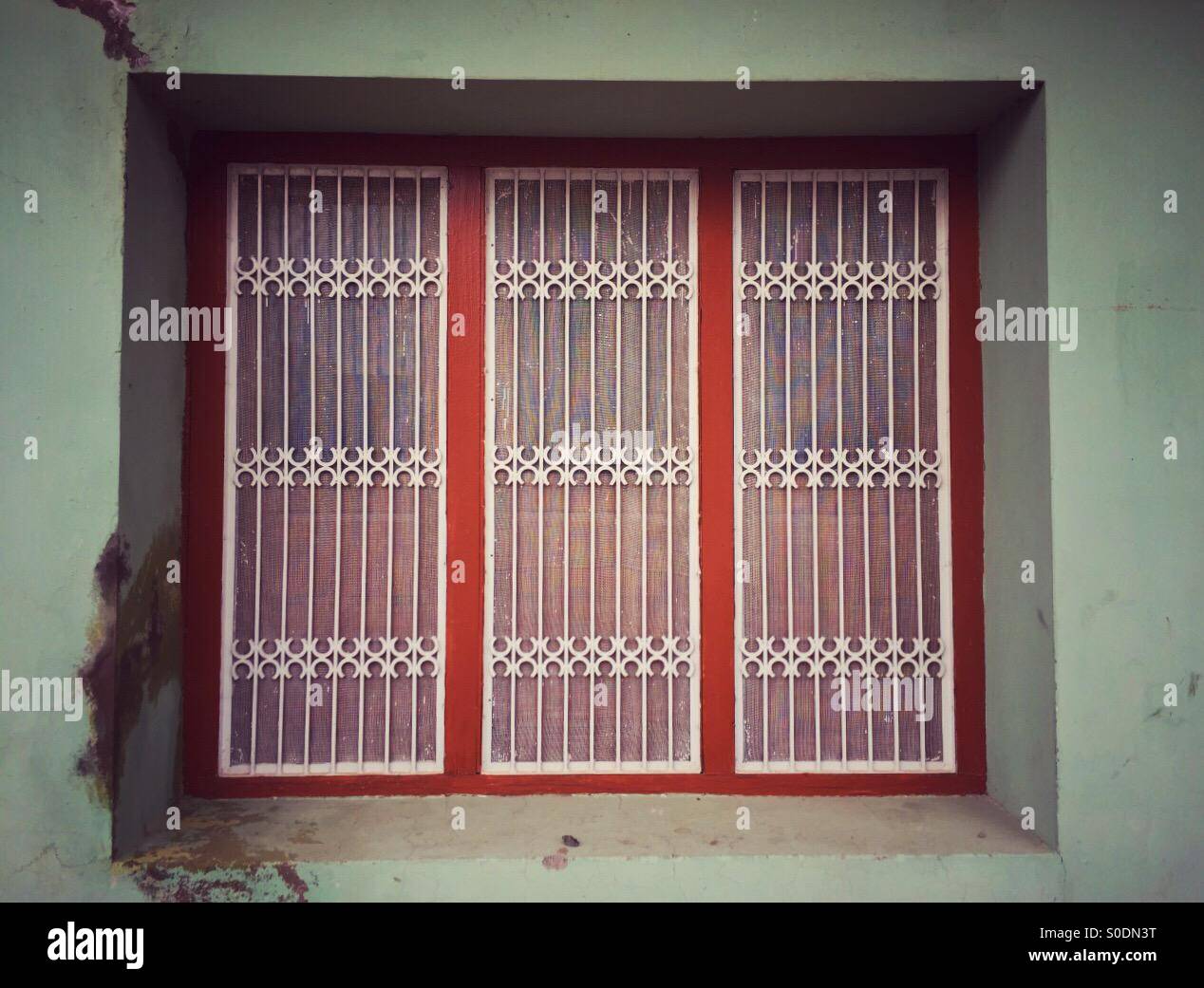 Old ornate window in Kharian village Pakistan Stock Photo - Alamy