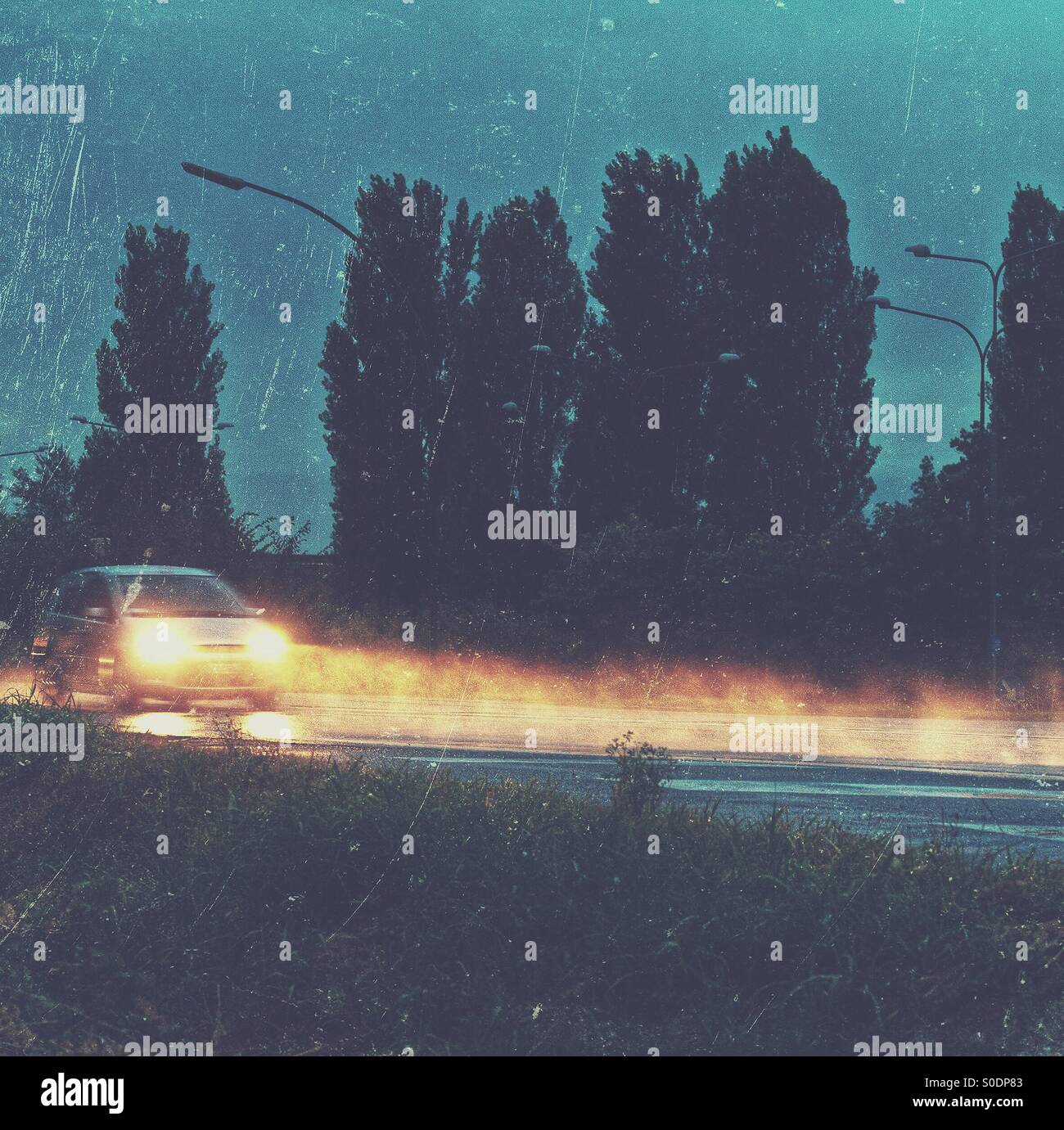 Evening on the road hi-res stock photography and images - Alamy