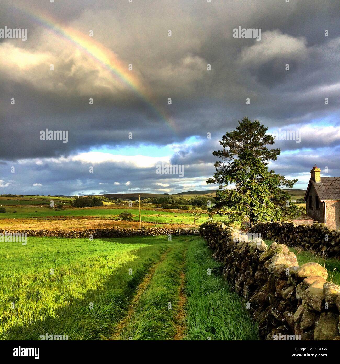 Rainbow over the landscape hi-res stock photography and images - Alamy