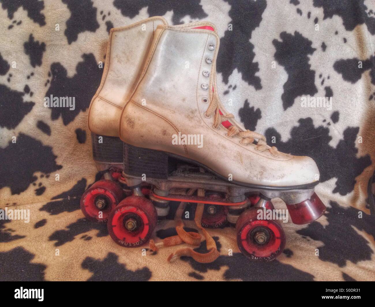 White roller skates Stock Photo - Alamy