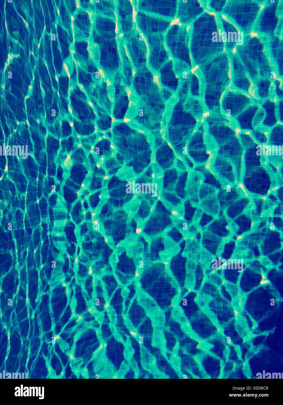 A pattern created by water in a swimming pool Stock Photo - Alamy