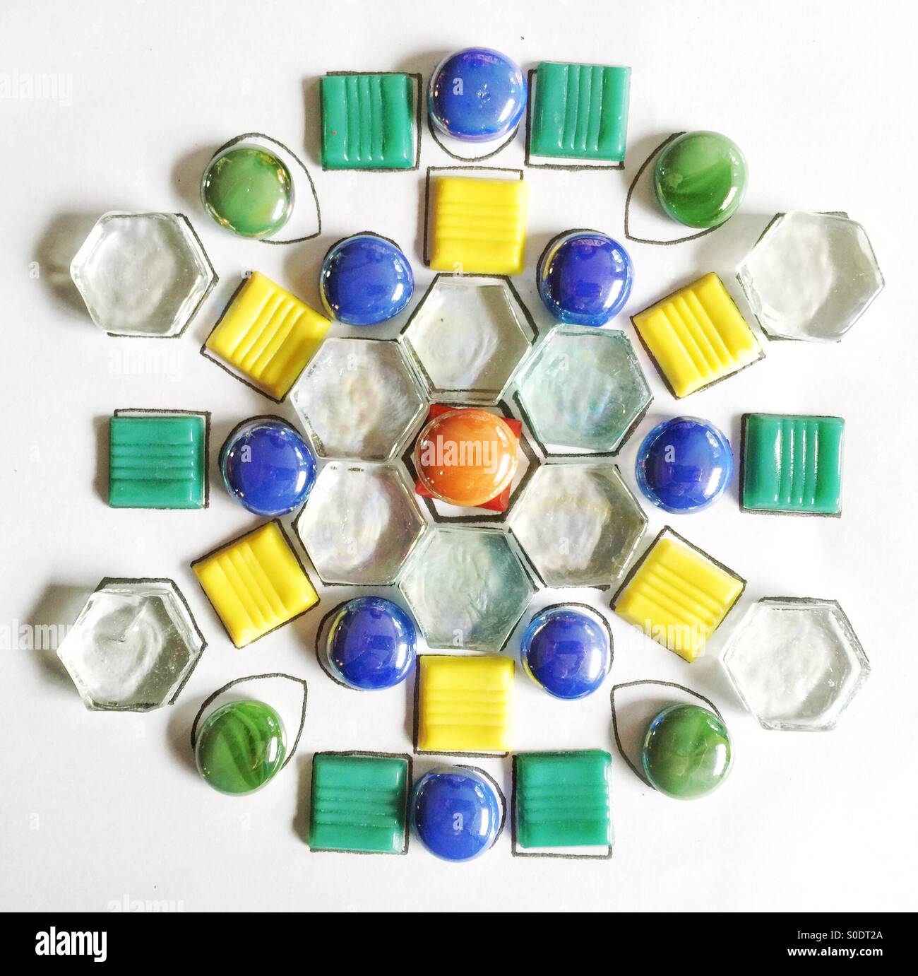 glass mosaic tiles forming pattern Stock Photo - Alamy