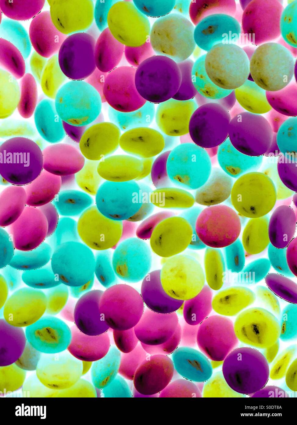 Abstract photograph of sugar coated sweets Stock Photo - Alamy