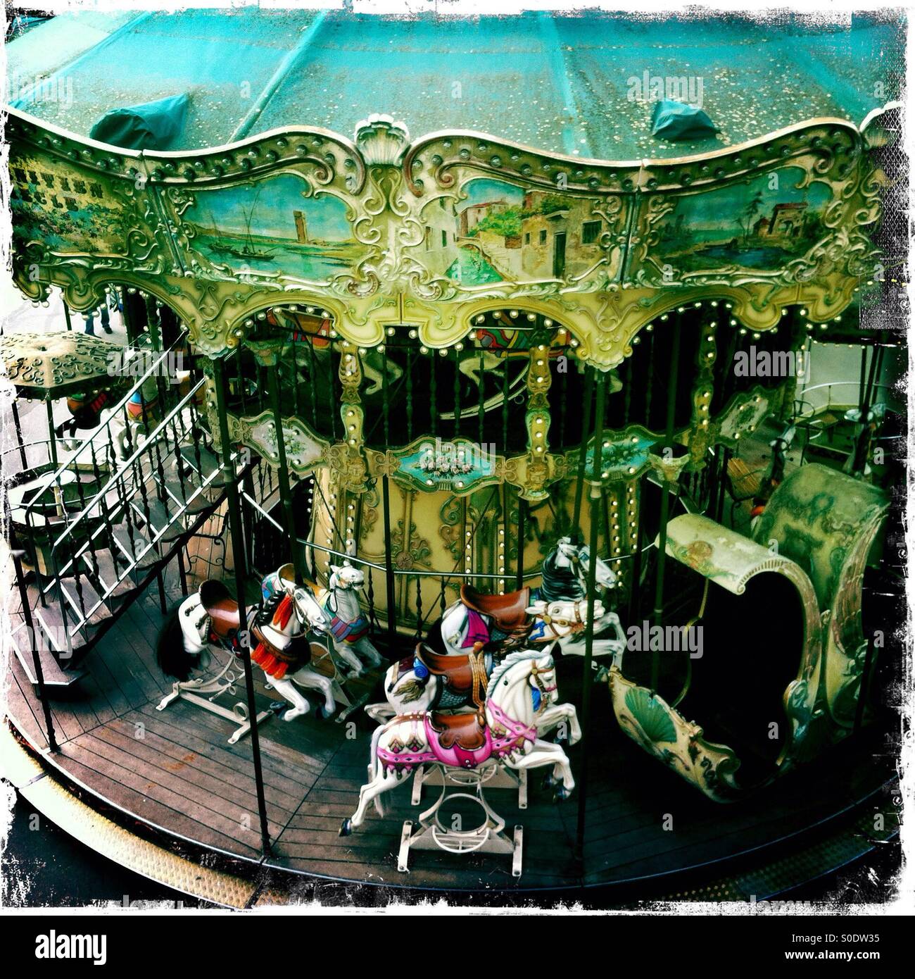 Merry go round in Paris Stock Photo - Alamy