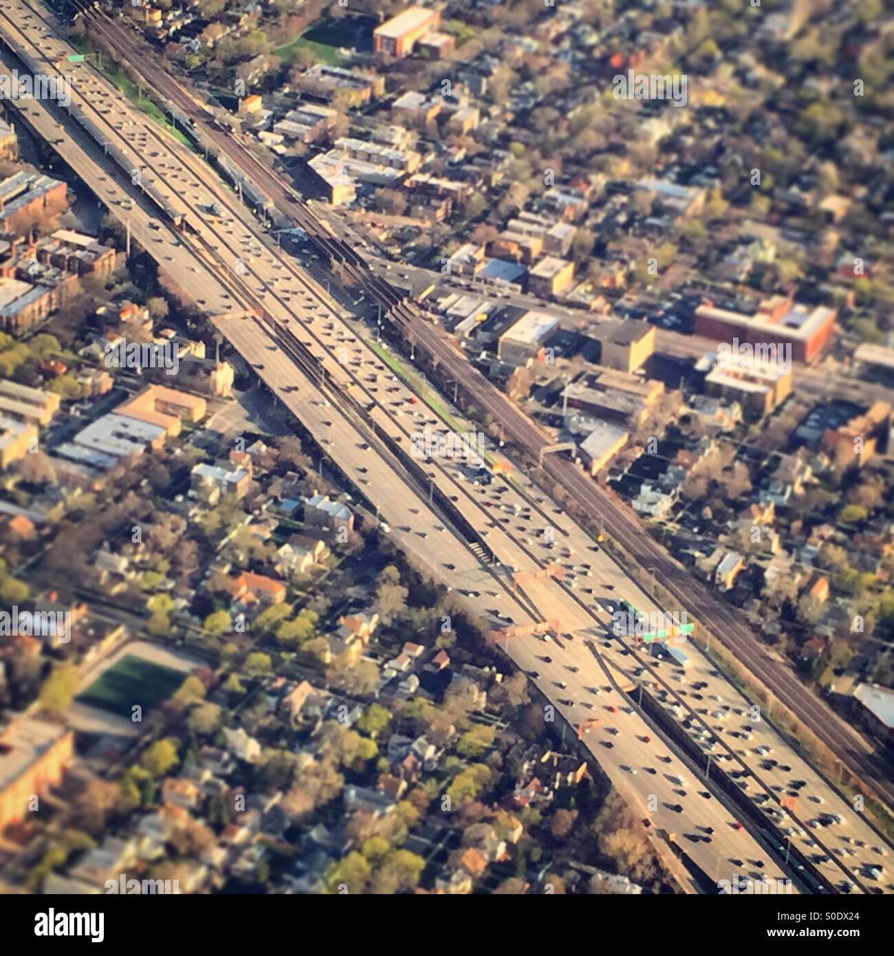 Chicago traffic highway hi-res stock photography and images - Alamy