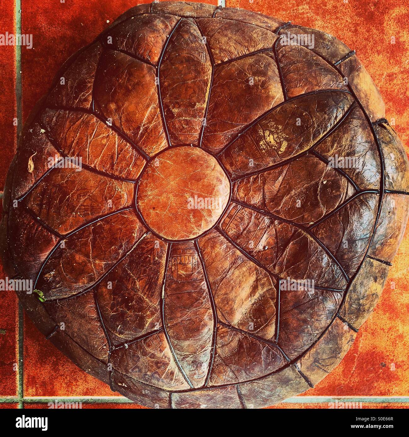 Orange leather poof hi-res stock photography and images - Alamy