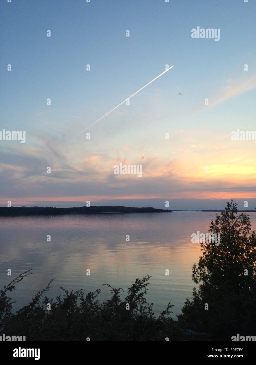 Beach in evening!!!sunset at beach Perry Sound ON canada Stock Photo ...