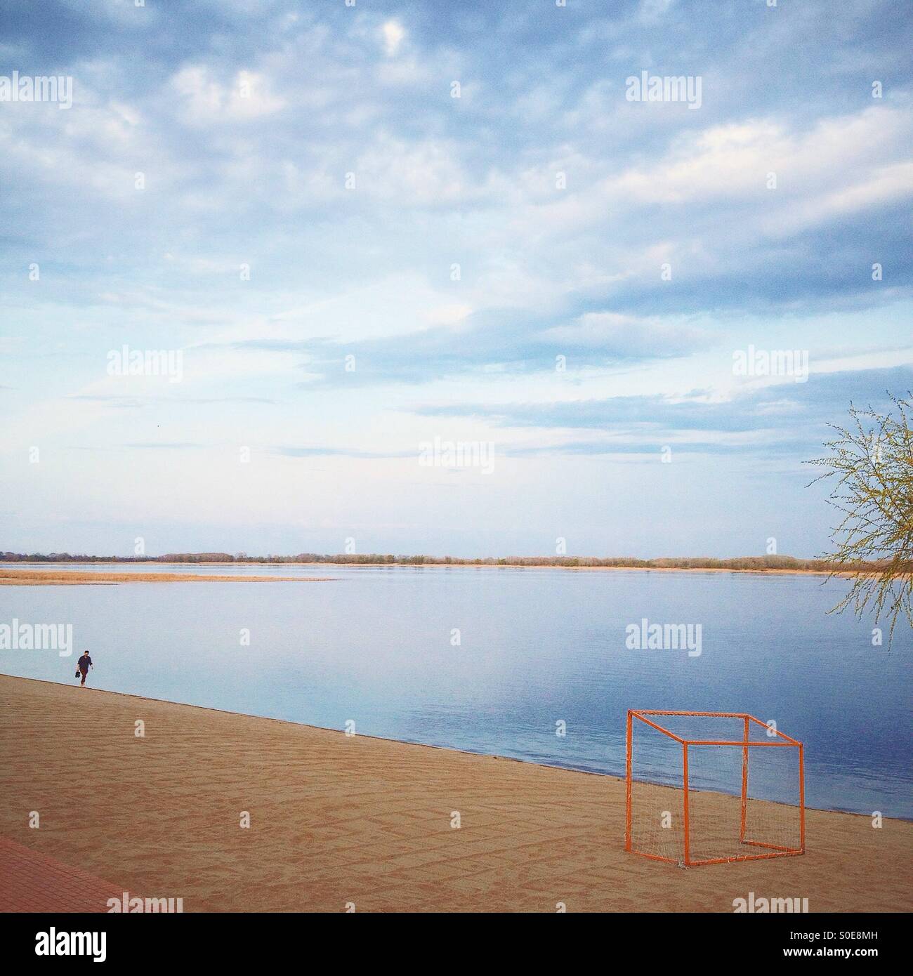 Quiet spring day on a river Stock Photo - Alamy