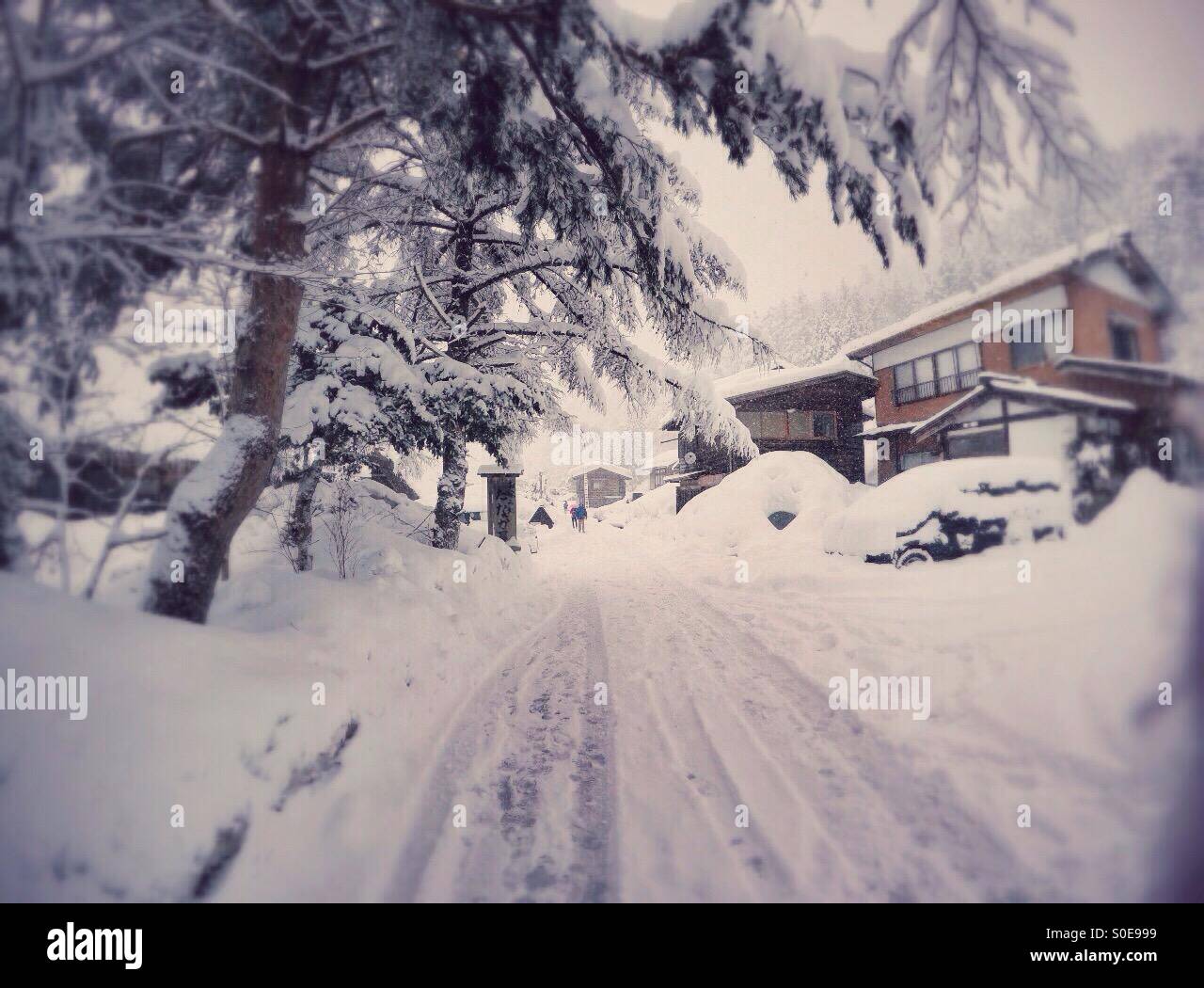 Snow cover road hi-res stock photography and images - Alamy