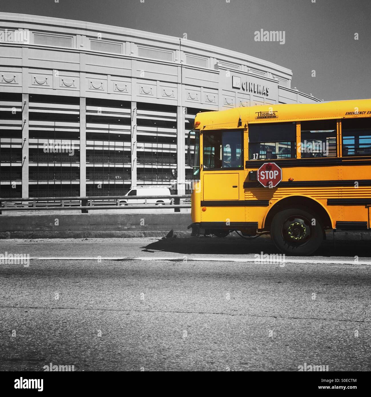 Schoolbus in Providence Stock Photo - Alamy