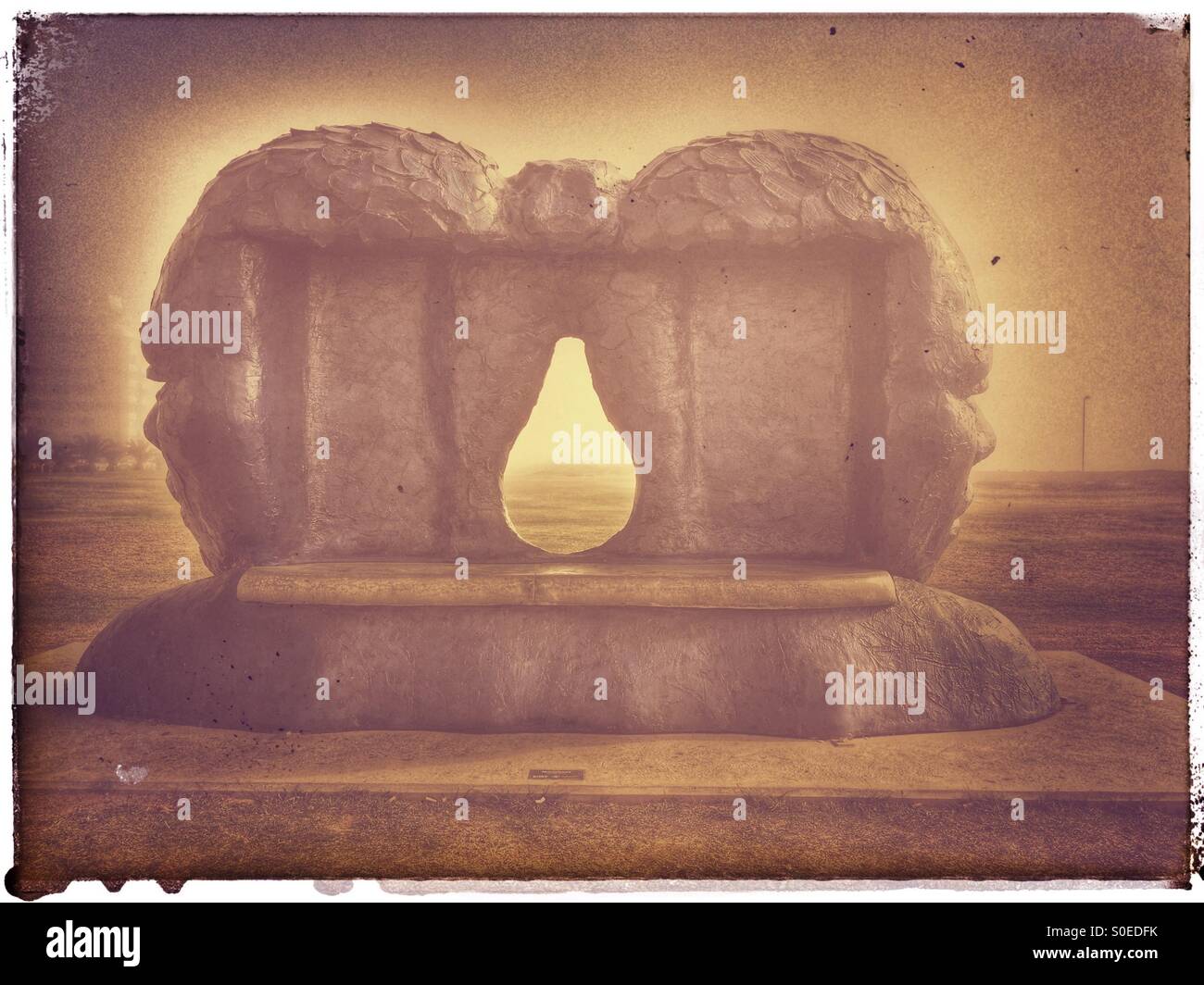 "Morphous" by artist Lionel Smit is a public sculpture on the Mouille ...